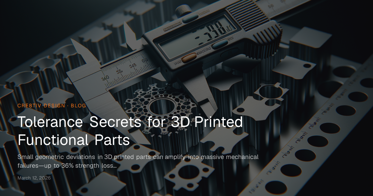Tolerance Secrets for 3D Printed Functional Parts | Cre8tiv Design Blog ...